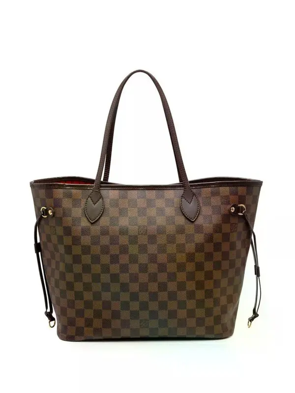 LOUIS VUITTON Damier Ebene Neverfull Mm Tote Bag - Brown