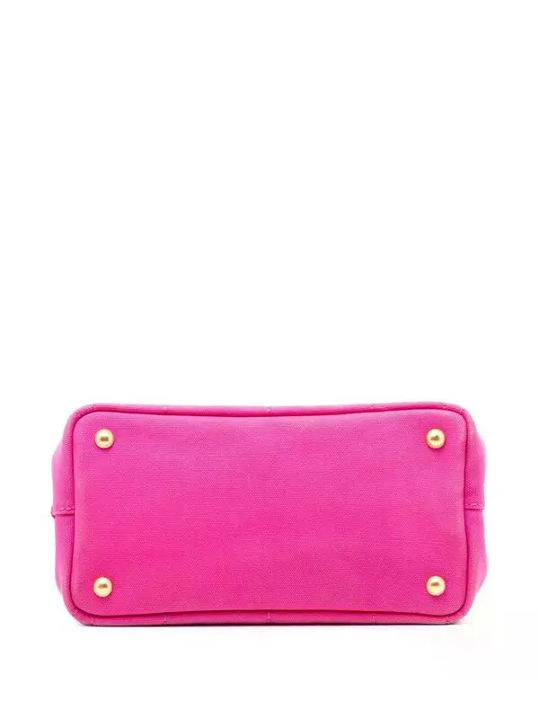 Prada Small Canapa Logo Satchel - Pink