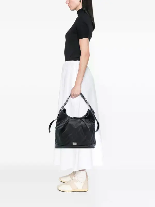 Burberry Tonal Check Nylon Shoulder Bag