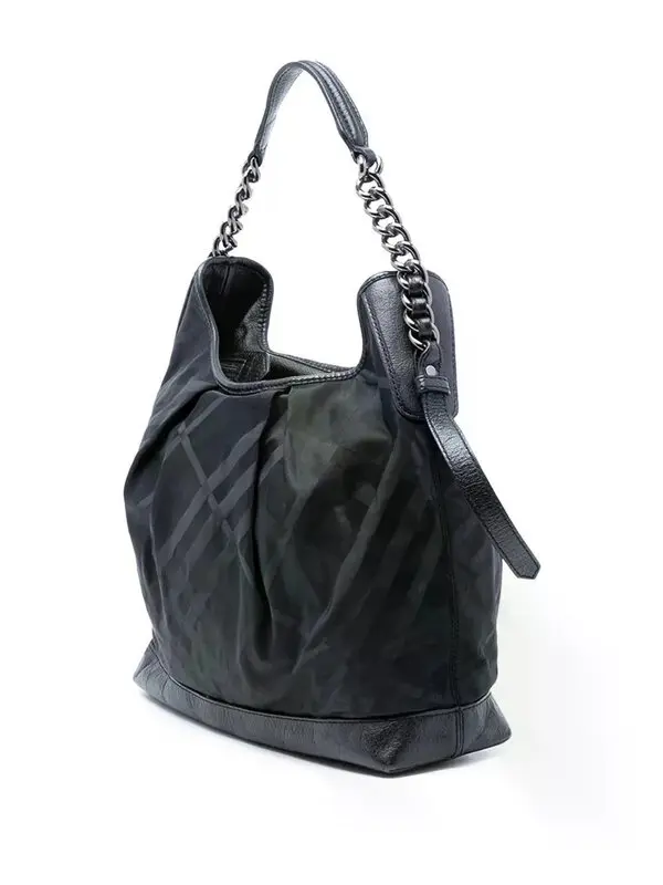 Burberry Tonal Check Nylon Shoulder Bag