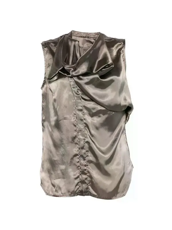 Rick Owens Ruffled Satin Blouse