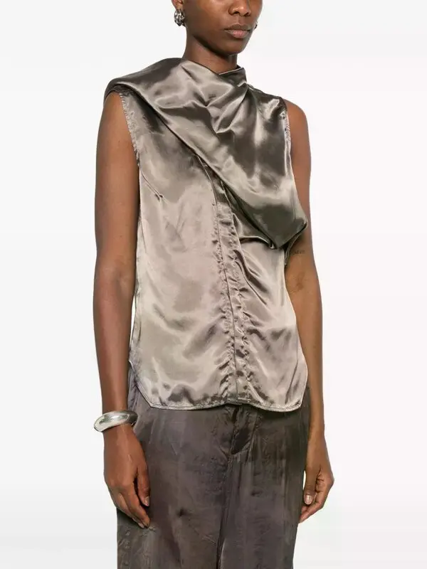 Rick Owens Ruffled Satin Blouse