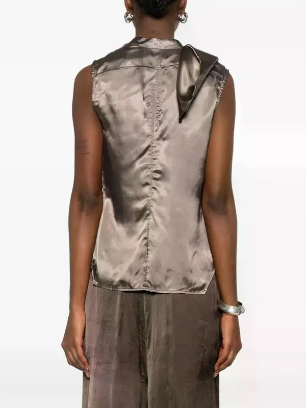 Rick Owens Ruffled Satin Blouse