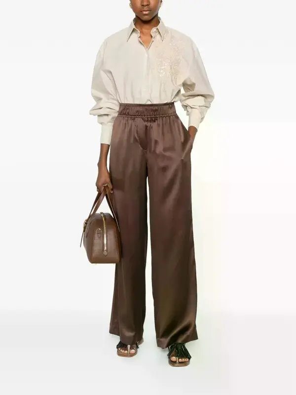 Brunello Cucinelli Wide Leg Trousers - Brown