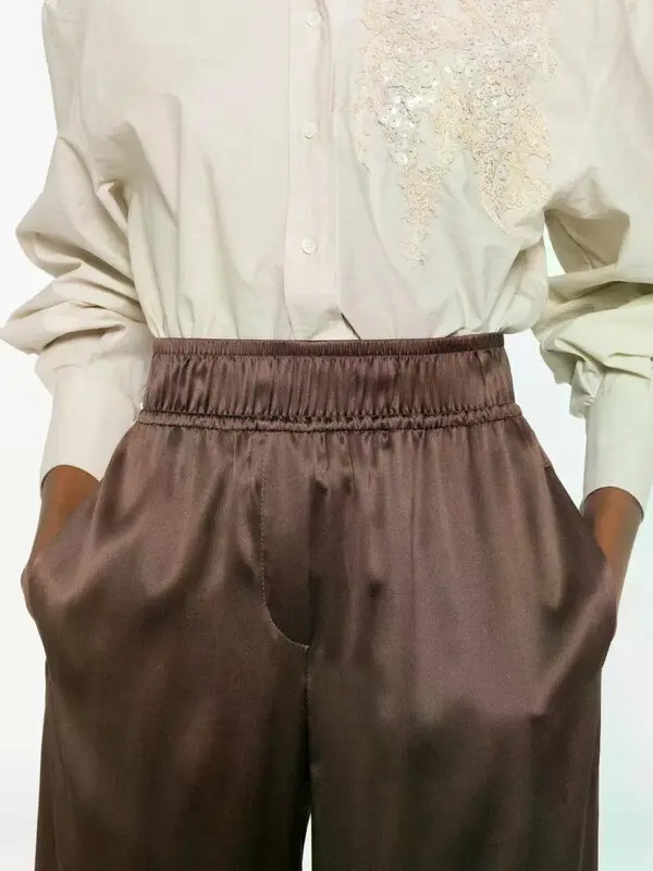 Brunello Cucinelli Wide Leg Trousers - Brown
