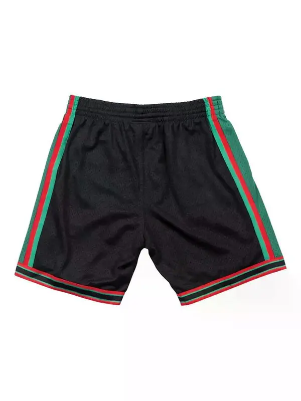 Mitchell & Ness 1993 Golden State Warriors Logo Patch Shorts - Black