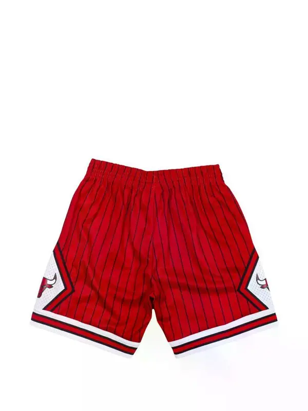 Mitchell & Ness Nba Reload Striped-pattern Shorts - Red