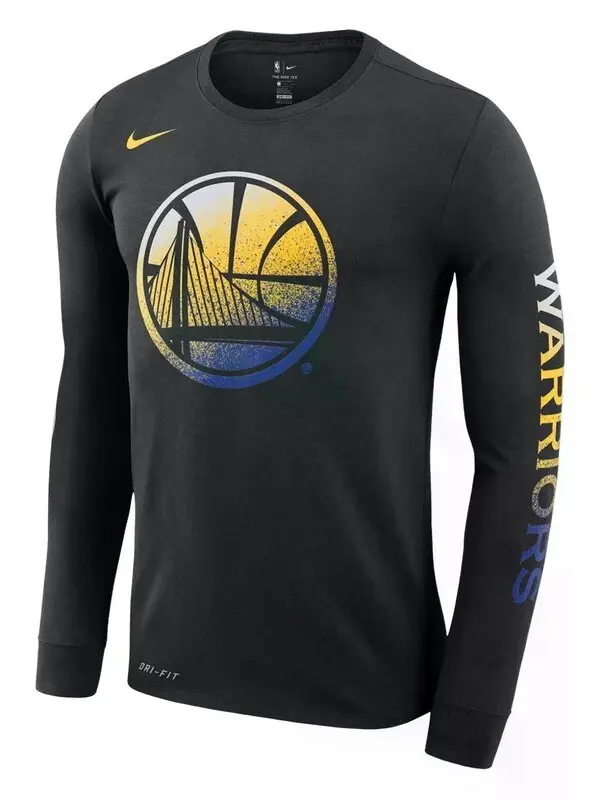 Nike X Nba Golden State Warriors Printed Long Sleeve T-shirt