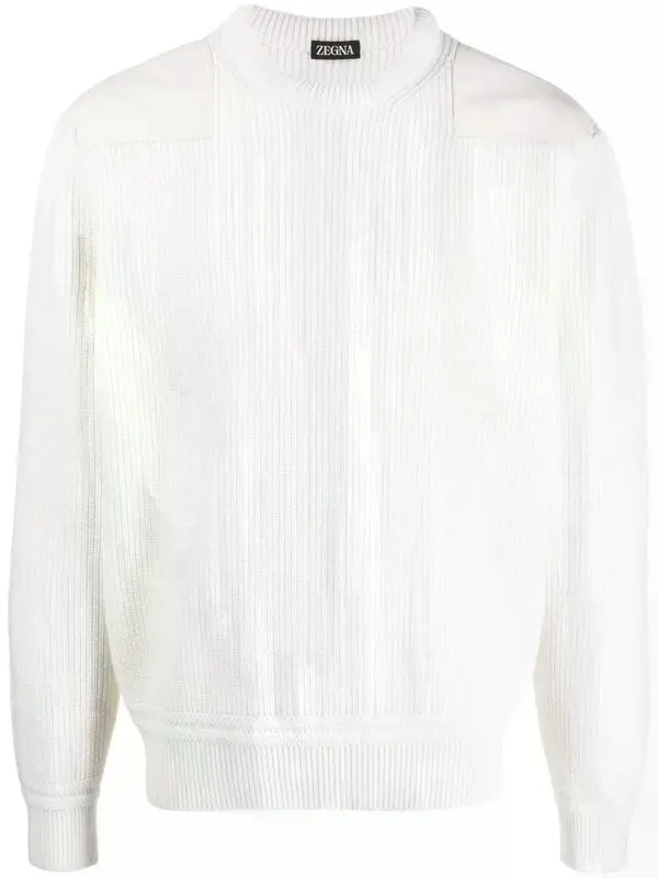 Zegna Ribbed Crew-neck Sweatshirt