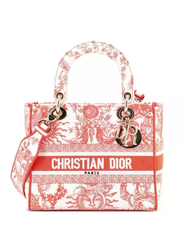 Dior Lady D-lite Medium Satchel - Red