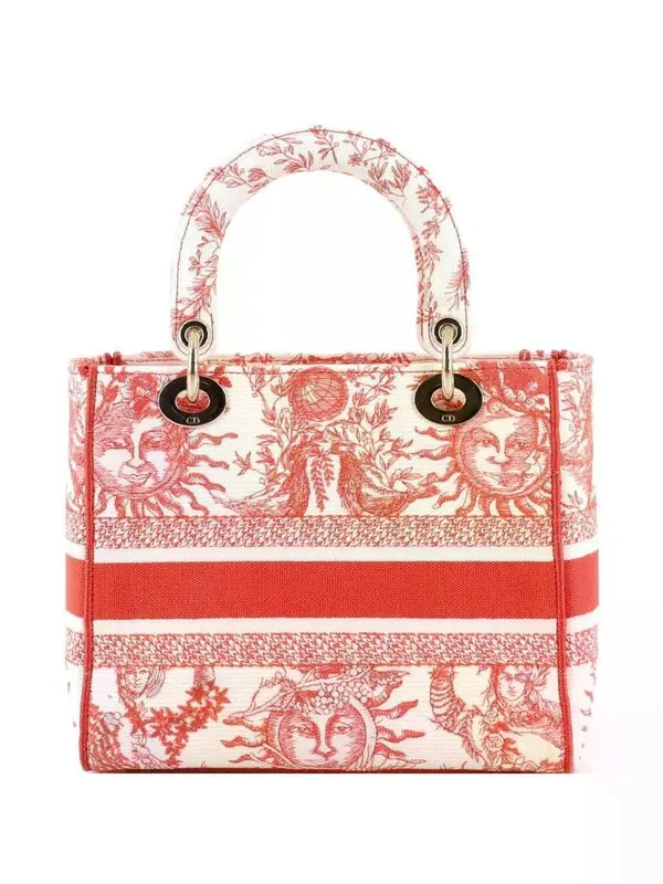 Dior Lady D-lite Medium Satchel - Red