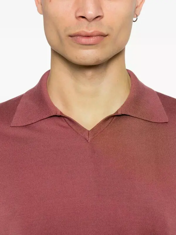 Brunello Cucinelli V-neck T-shirt - Red
