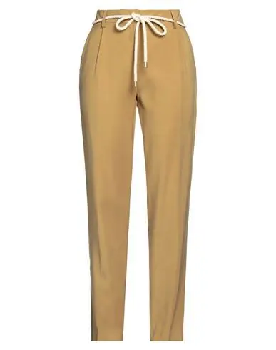MANILA GRACE Tapered Twill Pants - Camel