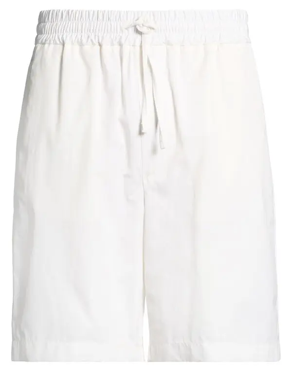 LARDINI Cotton Poplin Shorts - White