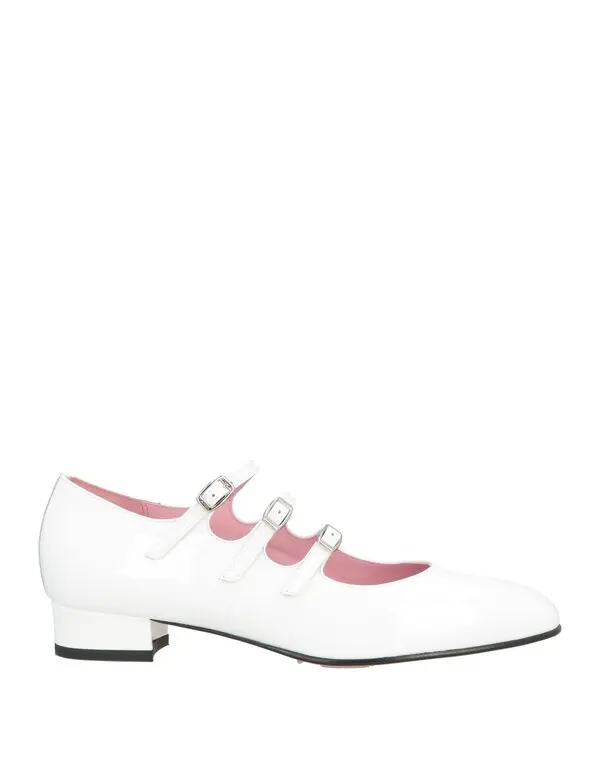 CAREL Leather Ballet Flats - White