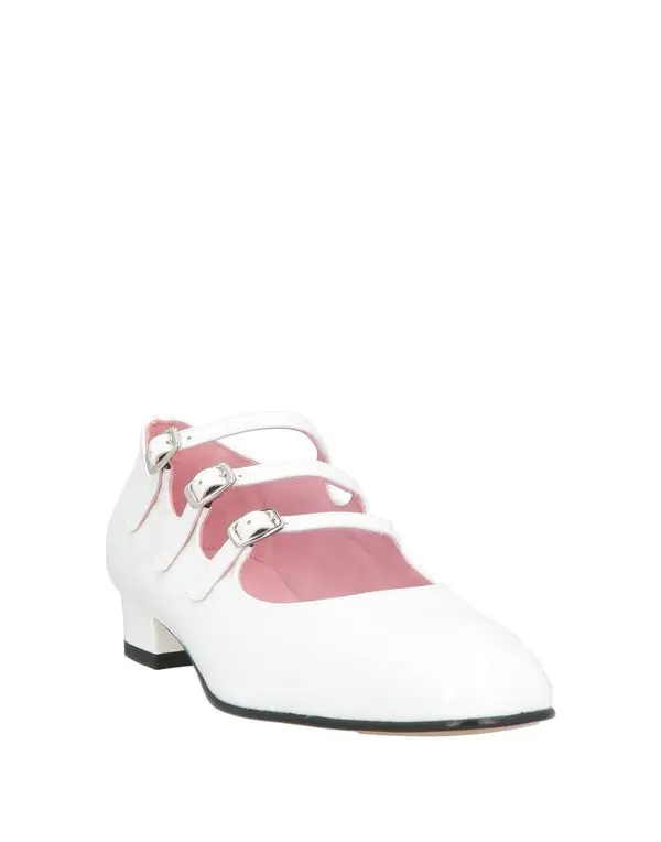 CAREL Leather Ballet Flats - White