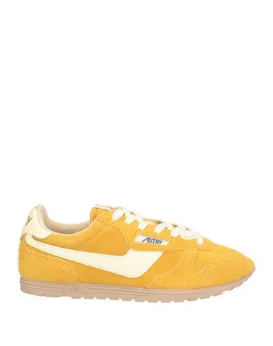 AUTRY Low-top Sneakers In Leather And Textile Fibers - Yellow