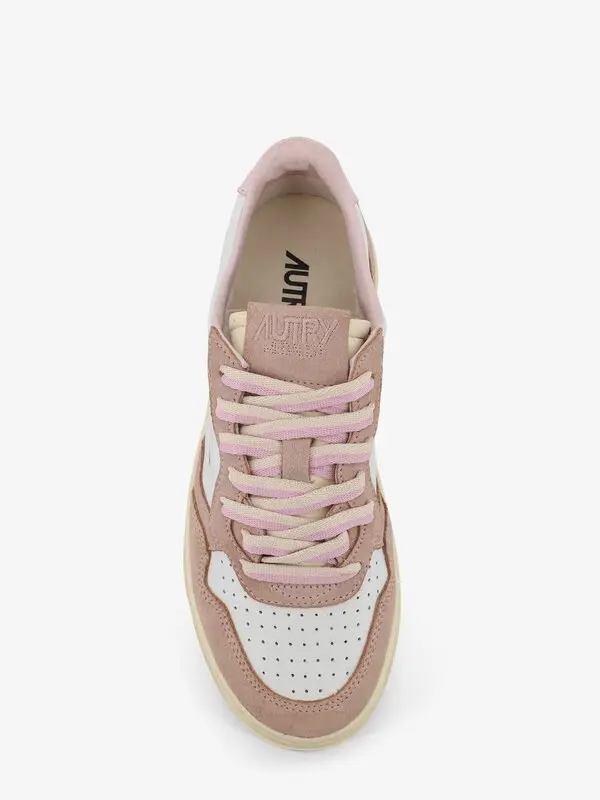 AUTRY Medalist Low Leather And Suede Sneakers - Pink