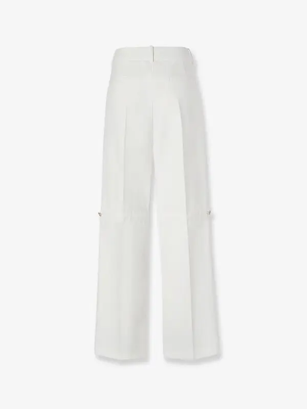 Fendi Technical Canvas Trousers - White