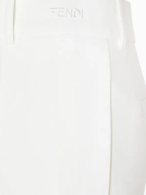 Fendi Technical Canvas Trousers - White
