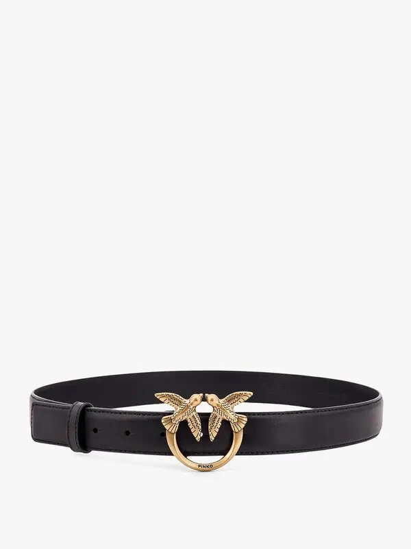 Pinko Berry Leather Belt - Black