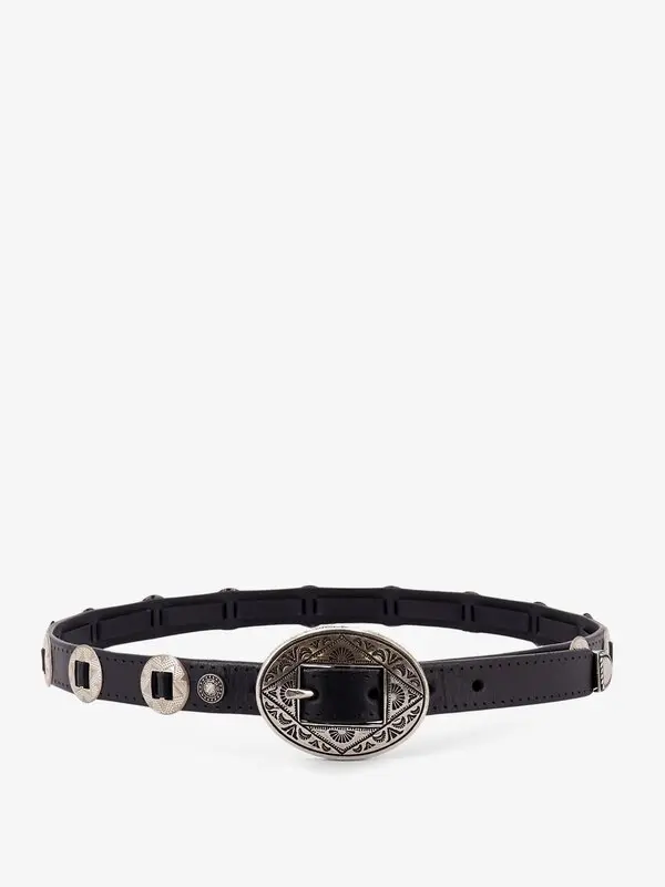 GOLDEN GOOSE Leather Belt - Black