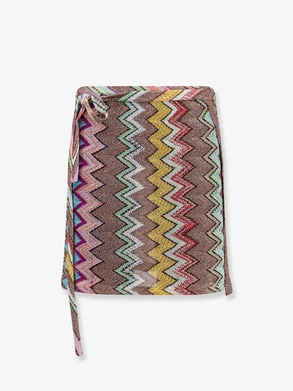 Missoni Lurex Skirt With Iconic Motif - Multicolor