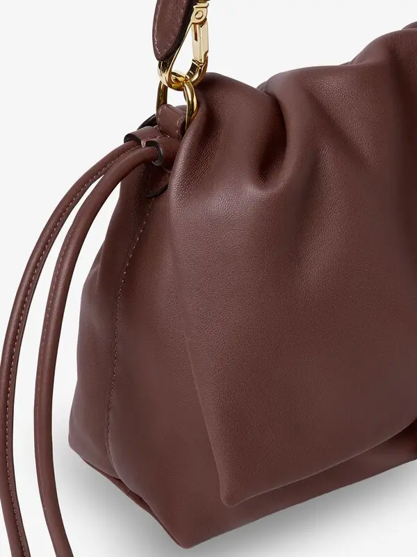 Fendi Mamma Baguette Medium Leather Bag - Brown