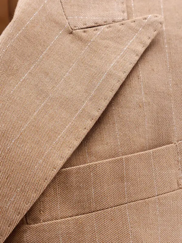 Tagliatore Parigi Pinstripe Linen And Viscose Suit - Beige