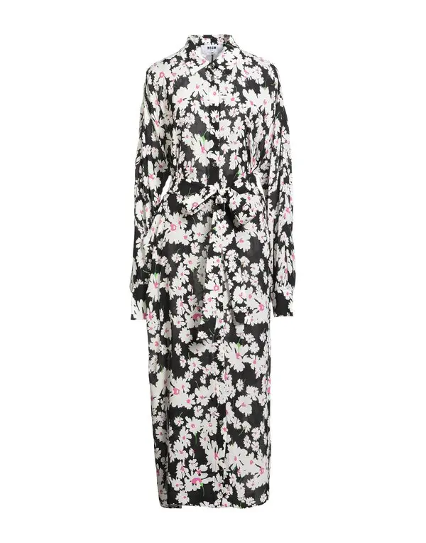 MSGM Maxi Shirt Dress Viscose - White