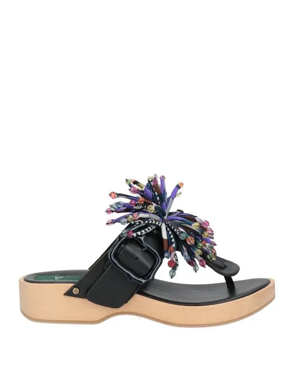 Emilio Pucci Leather Thong Sandal With Embellished Detailing