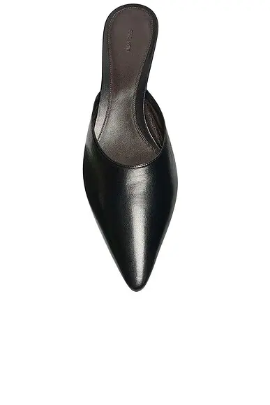 THE ROW Lissa Kitten Mule - Black