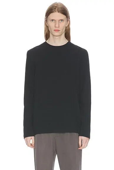 THE ROW Leon Long Sleeve T-shirt - Black