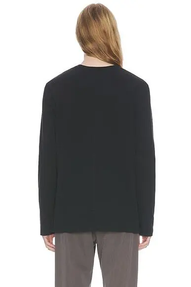 THE ROW Leon Long Sleeve T-shirt - Black