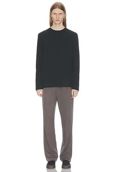THE ROW Leon Long Sleeve T-shirt - Black