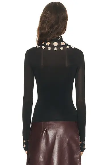 Rabanne Turtleneck With Grommet Detailing