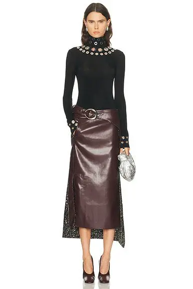 Rabanne Turtleneck With Grommet Detailing