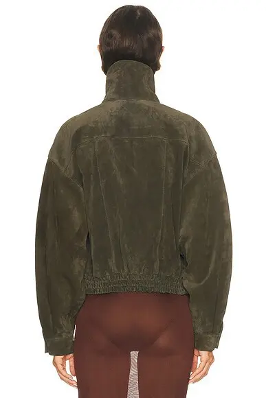Saint Laurent Suede Bomber - Militaire