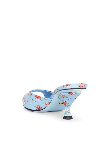 Dolce & Gabbana Floral Print Mule Sandal - Blue