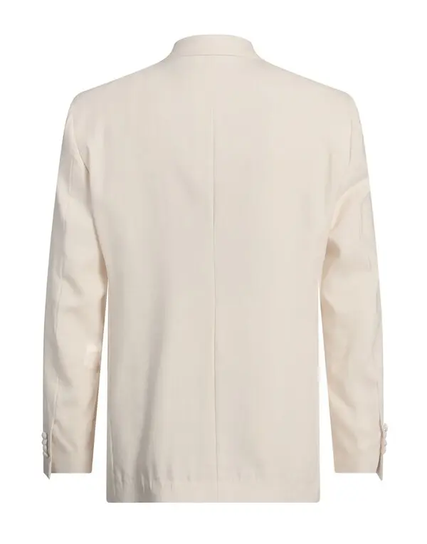 LARDINI Blazer Ivory Size Linen, Wool