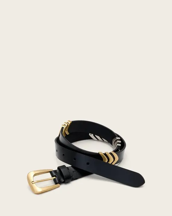 ALLSAINTS Suki Leather Belt - Black/multi