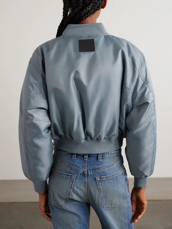 ANINE BING Leon Padded Bomber Jacket - Gray
