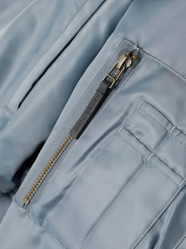 ANINE BING Leon Padded Bomber Jacket - Gray