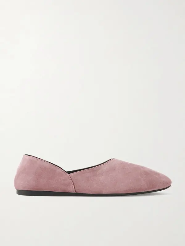 Khaite Jane Suede Flats - Pink