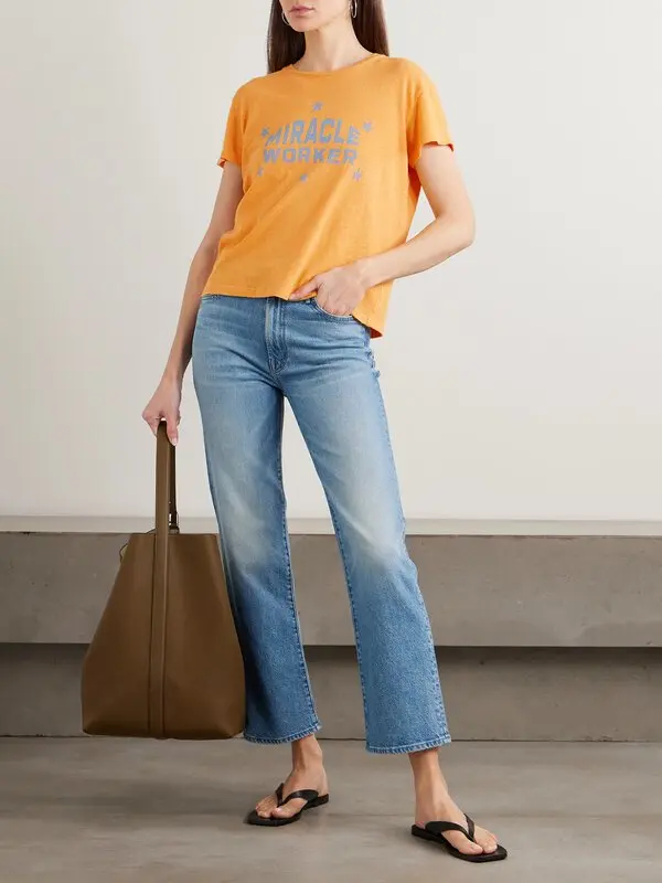 MOTHER The Kick It Ankle Mid-rise Bootcut Jeans