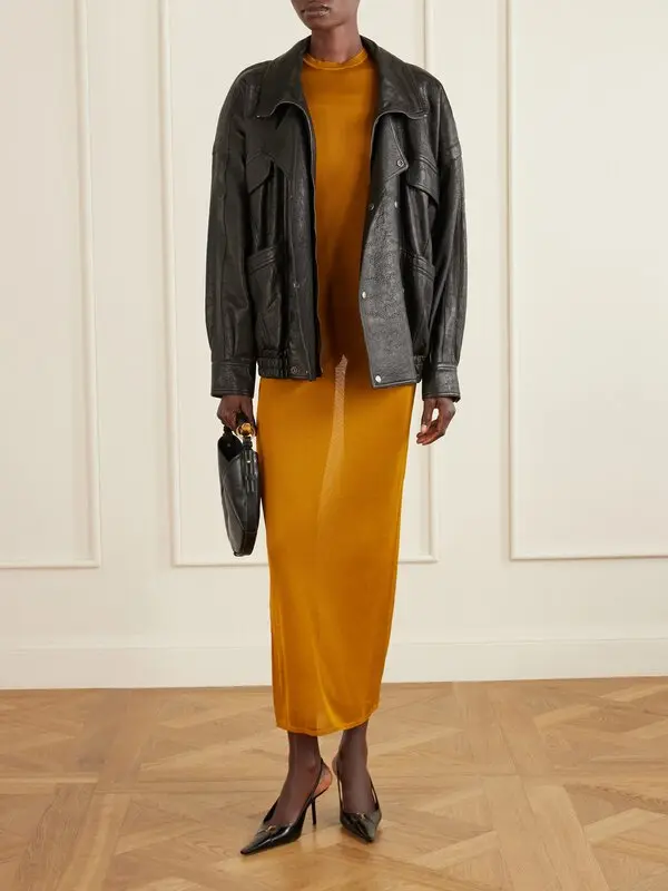Saint Laurent Knitted Maxi Dress - Yellow