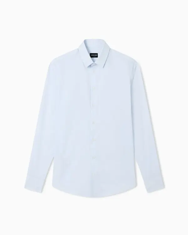 Giorgio Armani Slim-fit Shirt In Striped Cotton