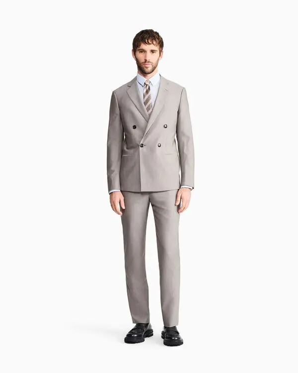 Giorgio Armani Slim-fit Shirt In Striped Cotton