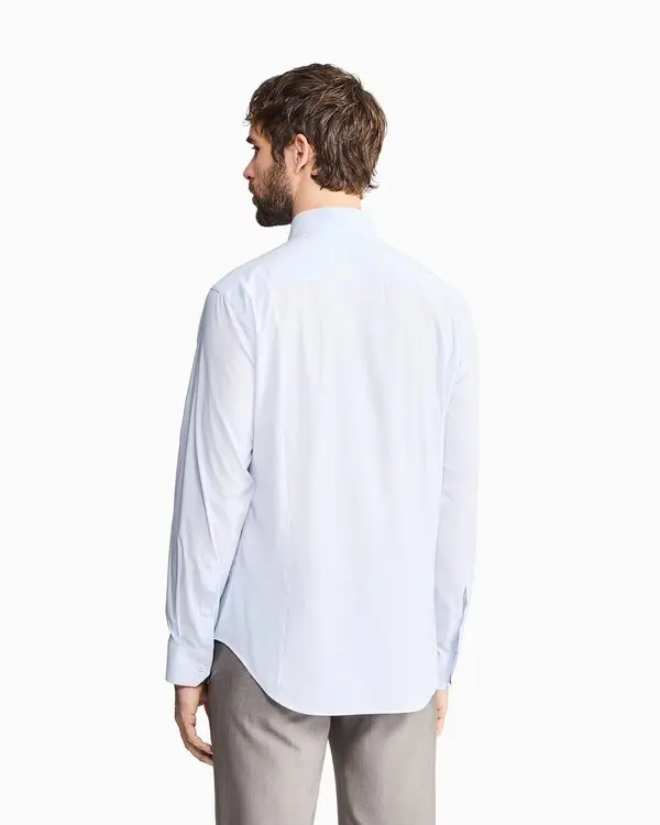 Giorgio Armani Slim-fit Shirt In Striped Cotton