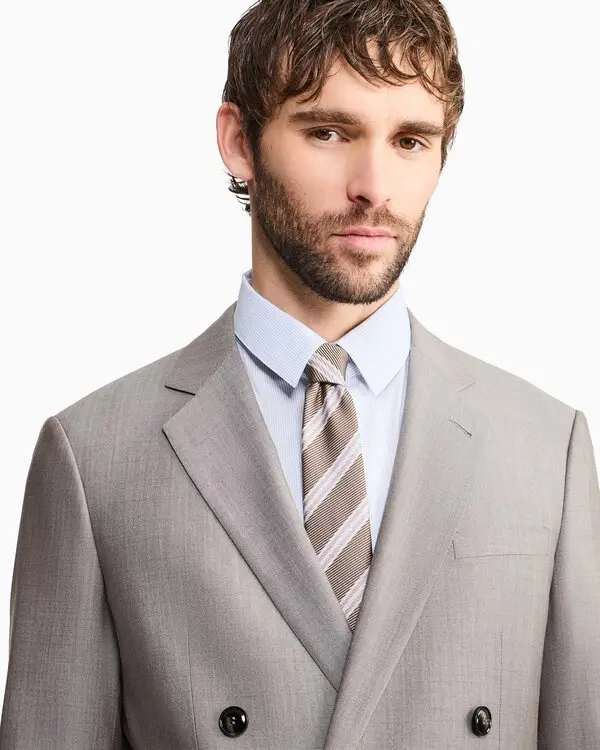 Giorgio Armani Slim-fit Shirt In Striped Cotton
